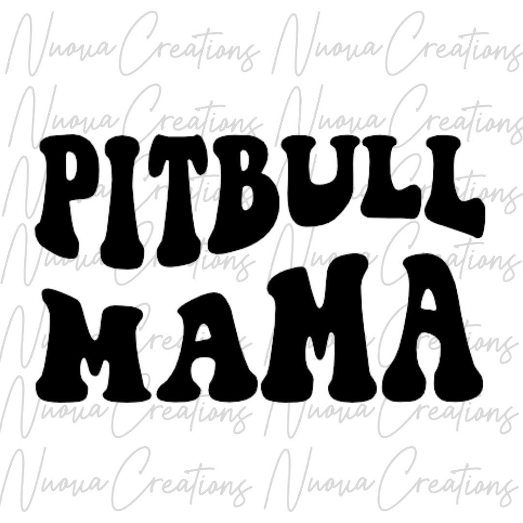 Pitbull Mama SVG Cut File Digital Download Trending - Etsy