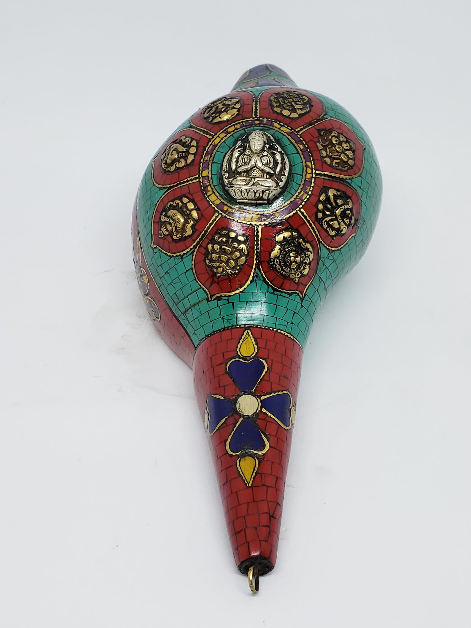 Beautiful Handmade Tibetan Buddhist Conch Shell With Stone and - Etsy