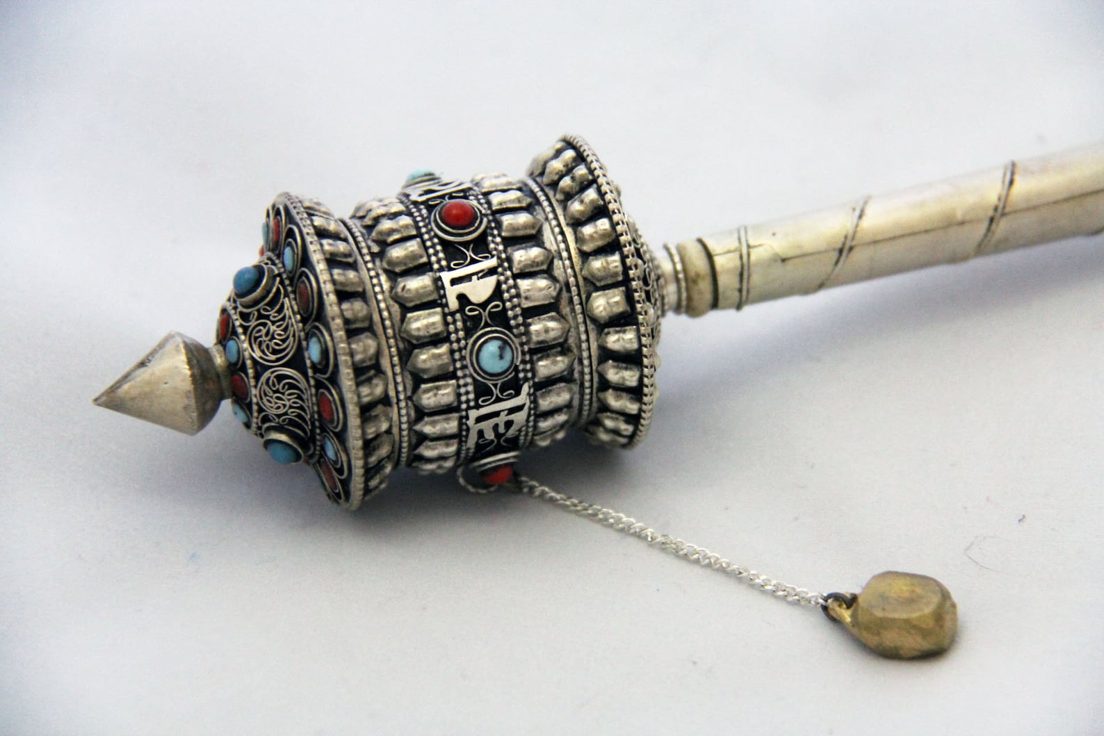 Tibetan Buddhist Handcrafted Hand Spinning Prayer Wheel | Etsy