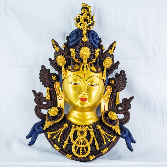 Gran Tara de Oro Deidad Budista Resina Dura Escultura Colgante | Etsy