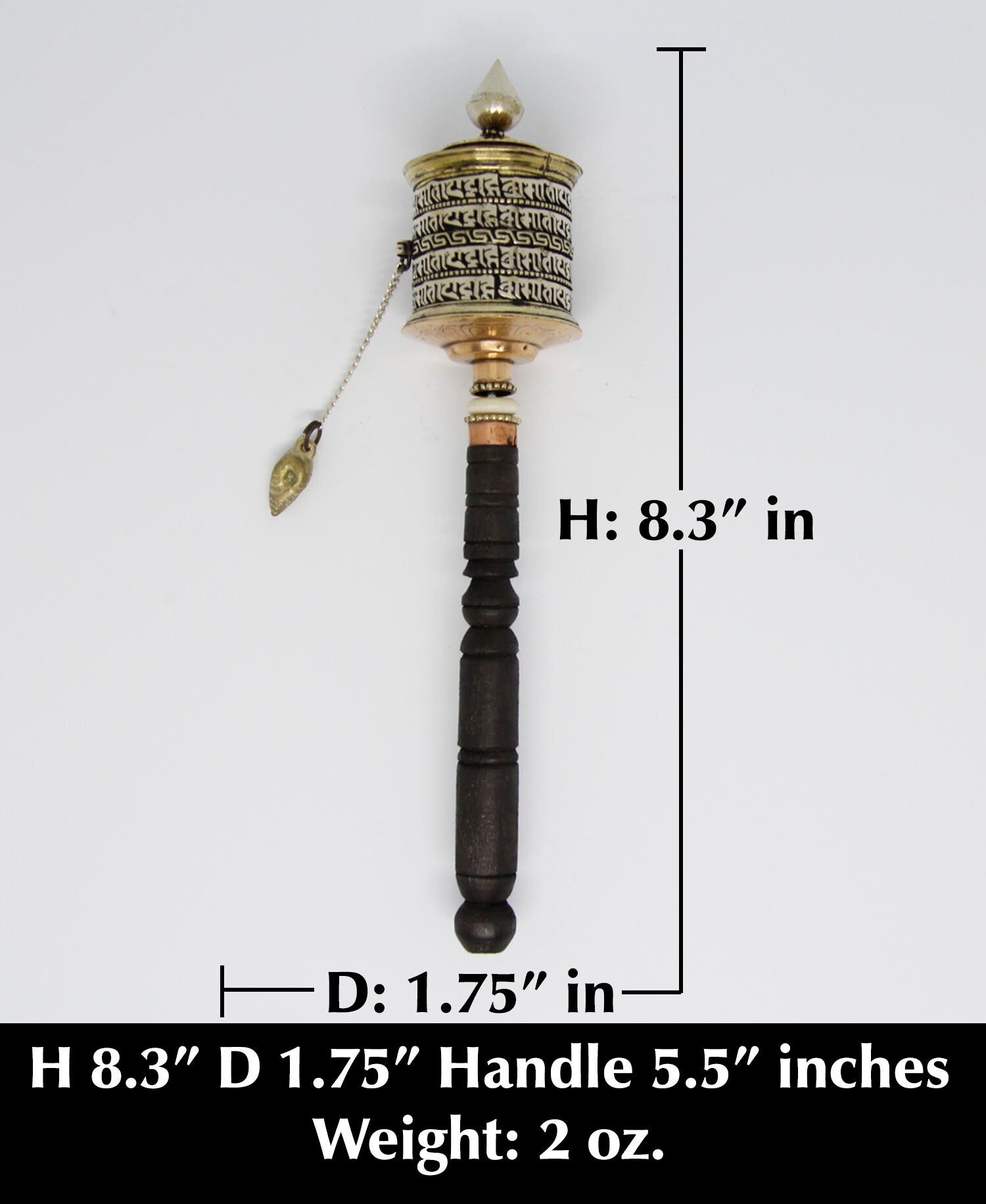 Tibetan Buddhist Handcrafted Hand Spinning Prayer Wheel Handheld ...