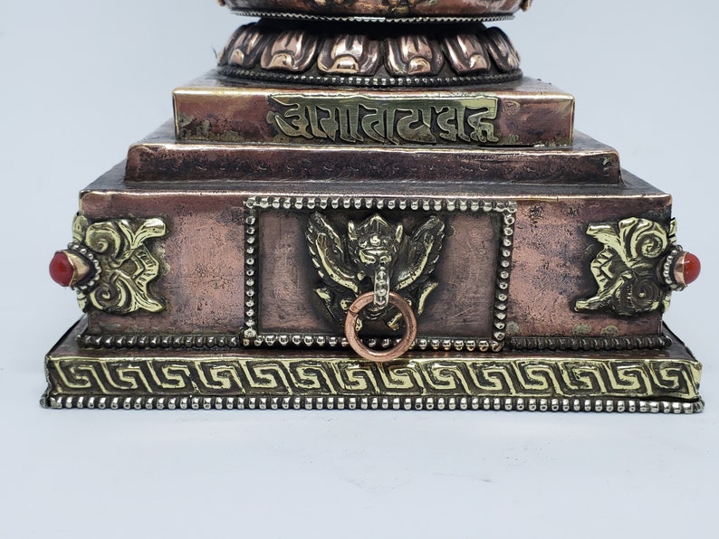 8.75 Cooper Buddha Stupa Chorten Chaitya Statue Intricate - Etsy