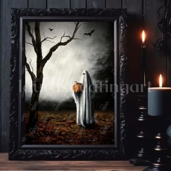 Ghost Reading Poster Ghost Print Ghost Wall Art Ghost Home - Etsy