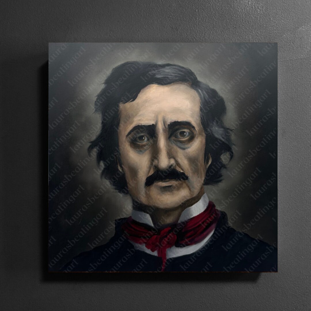 Original Artwork, Poe Portrait, 10x10 - Etsy