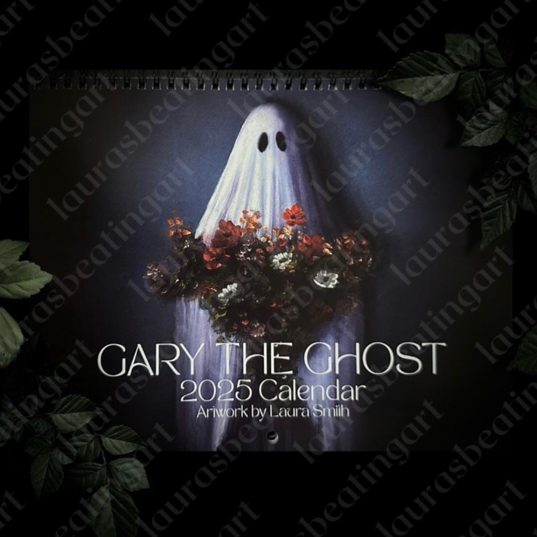 2025 Wall Calendar - Gary the Ghost, US Official Holidays & Some ...
