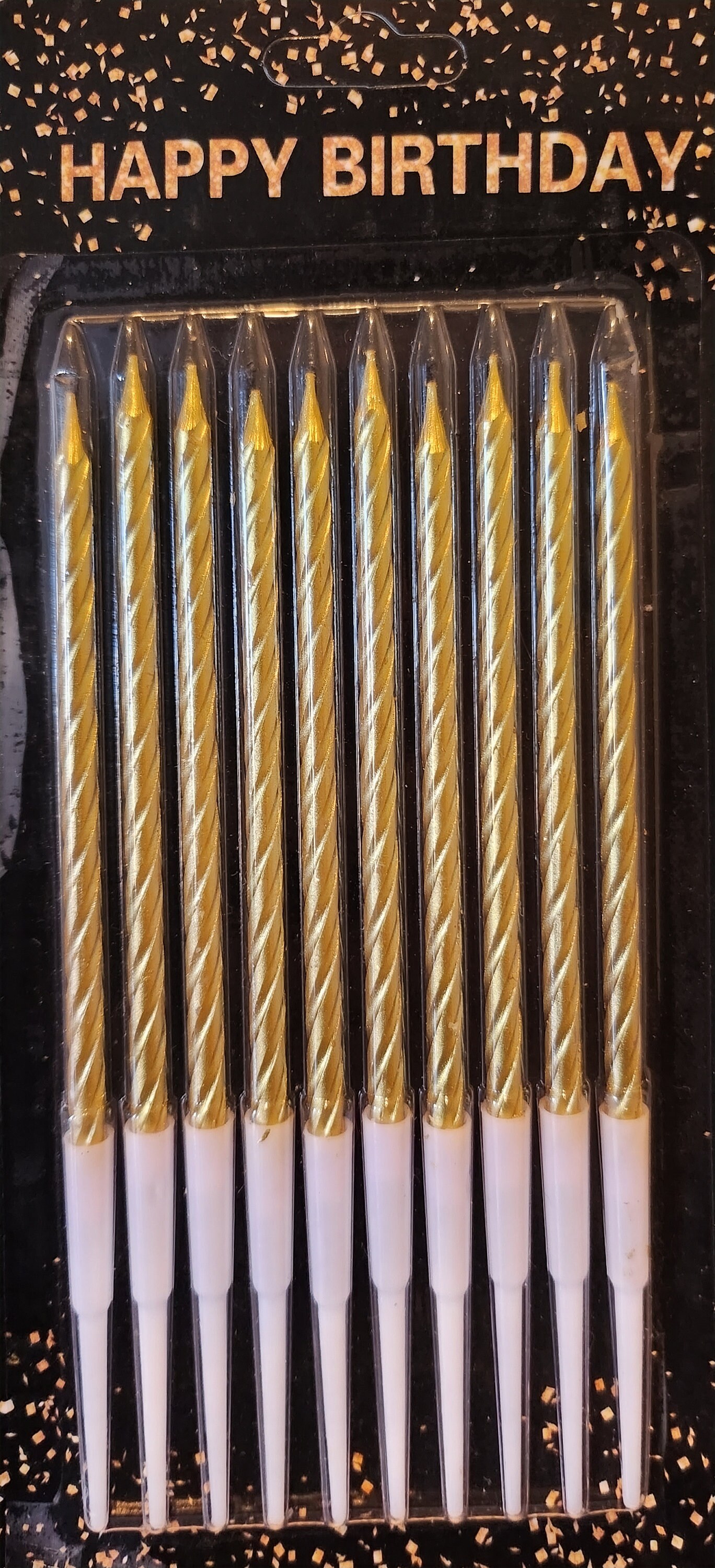 10 Long Gold/silver Candles, Birthday Cake Candles, Party Decorations ...