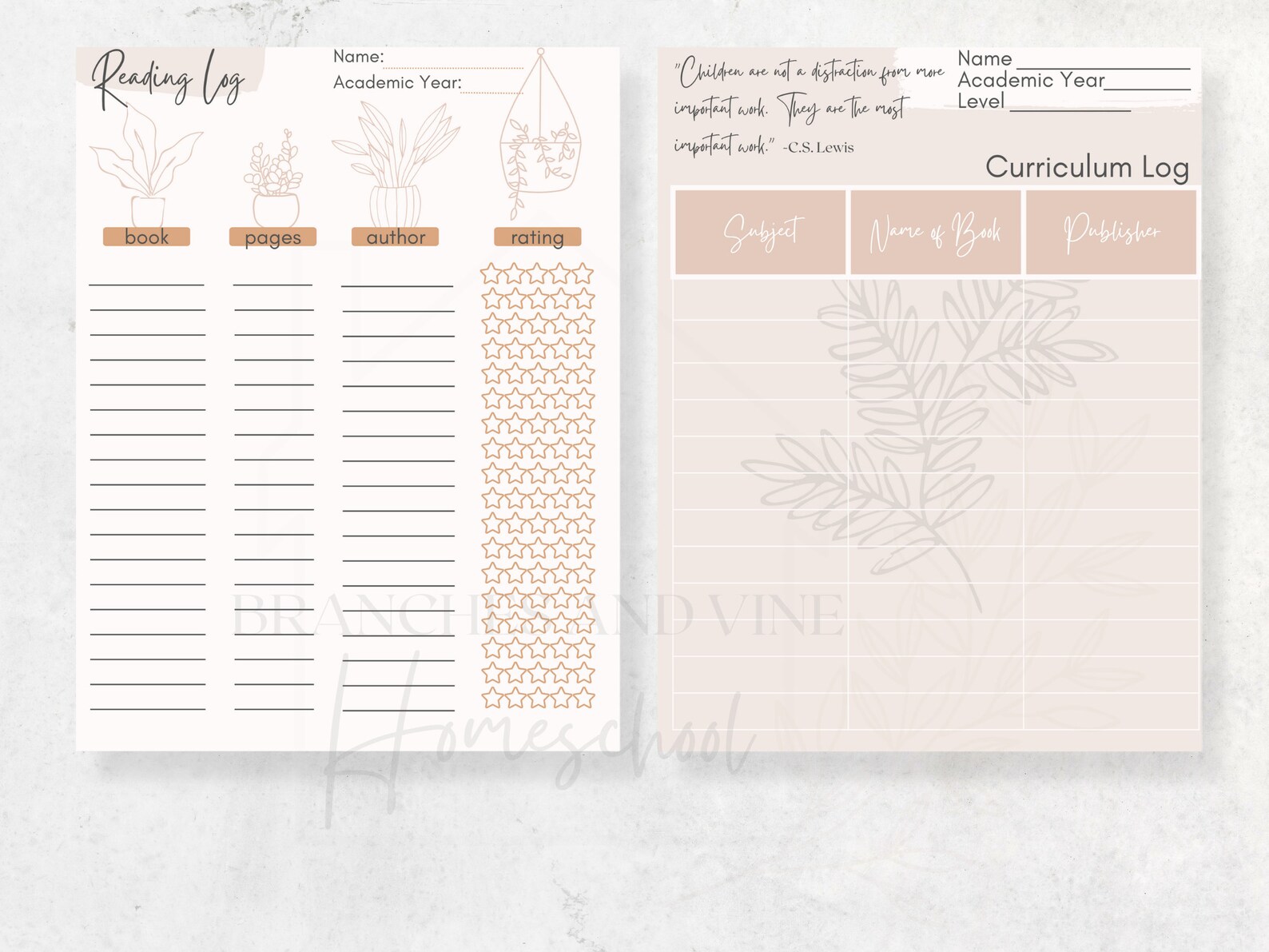 Minimalist Essential Homeschool Planner in Pink - Etsy