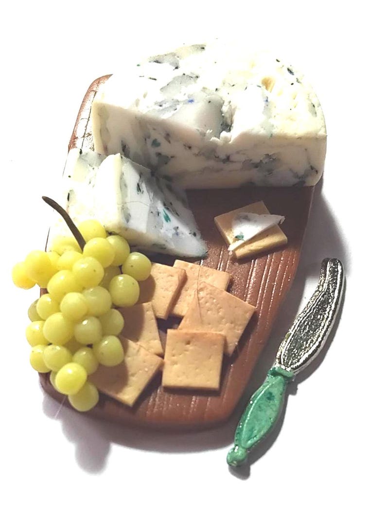 Realistic Miniature Tudor Cheeseboard, Stilton, Grapes and Biscuites ...