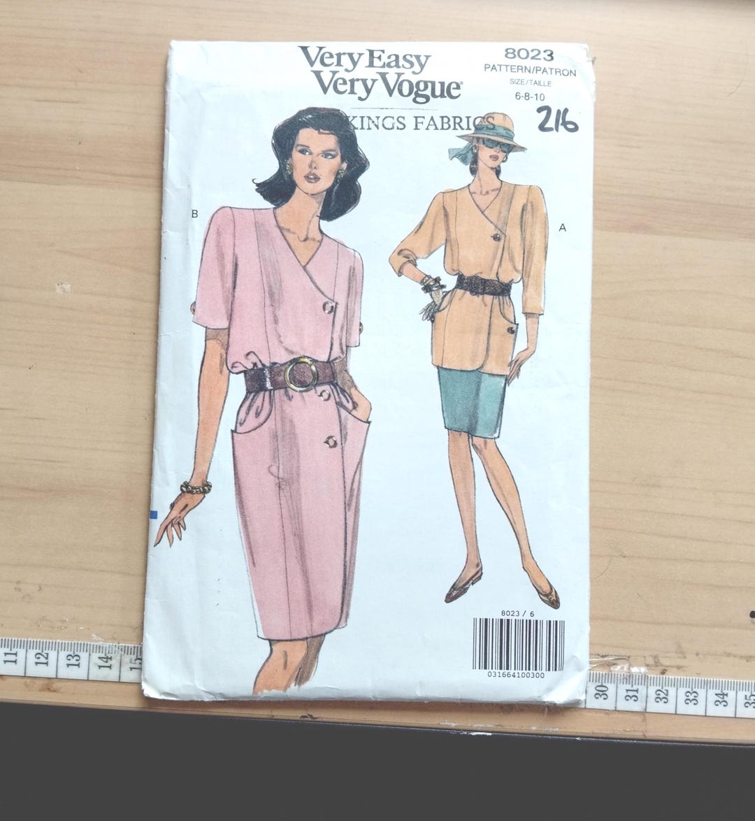 Vintage Vogue Sewing Pattern 8023, Misses Petite Dress Top Skirt, Size ...
