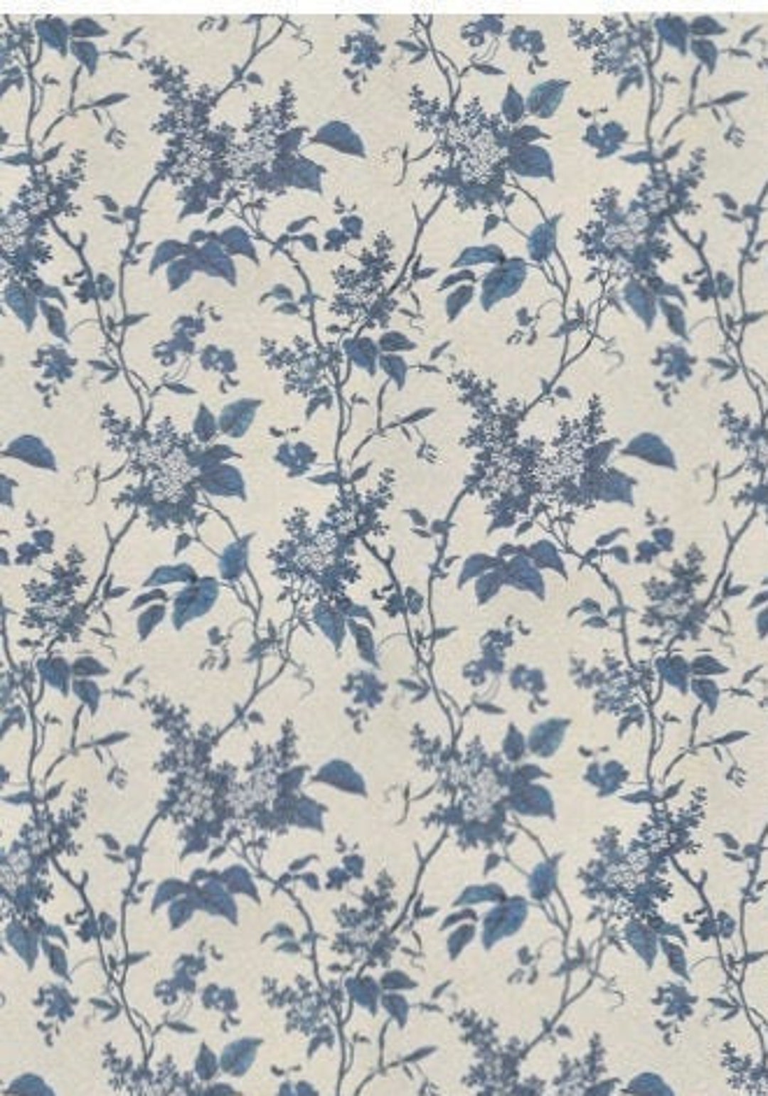 Instant Download Cottage Style Wallpaper A4 PDF Sheet 12th Scale ...