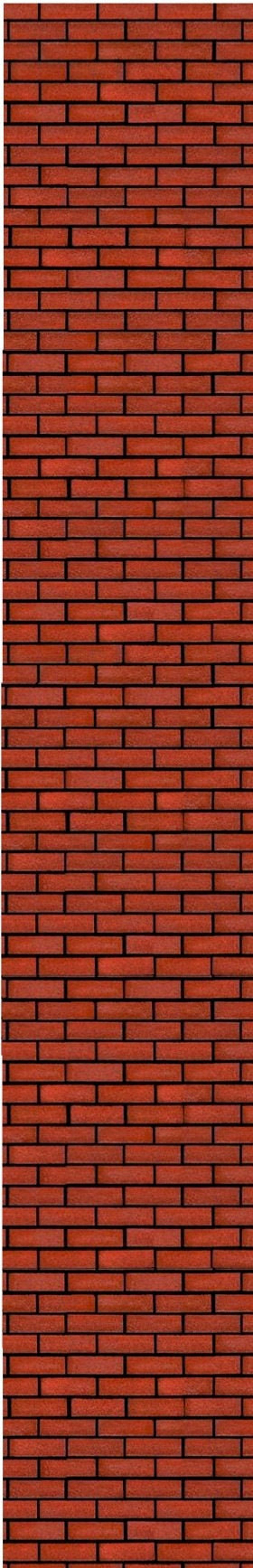Red Brick Wallpaper A4 Instant Download PDF 12th Scale Other | Etsy