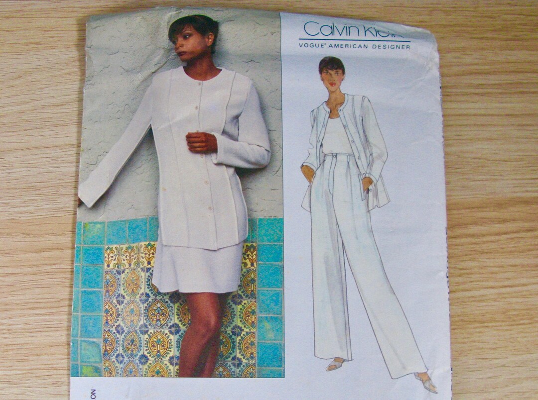 SALE 1403 Vogue Dress Skirt Trousers Jacket Calvin Klien Size 8 12 ...