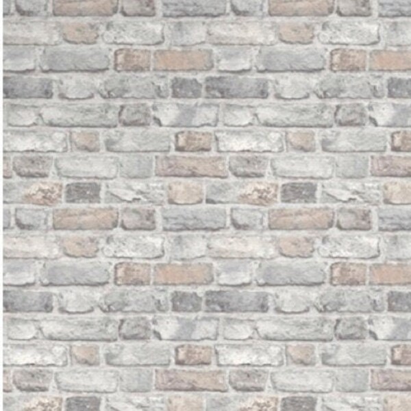 Grey Brick Wallpaper - Etsy