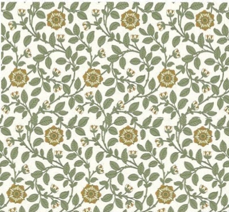 Instant Download Tudor Rose wallpaper A4 PDF sheet 12th scale | Etsy