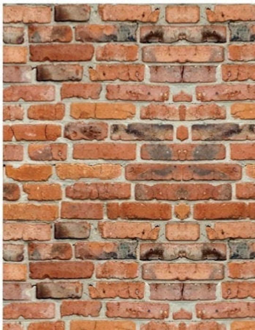 12th, 24th and 48th Instant Download Red Factory Brick Style Wallpaper ...