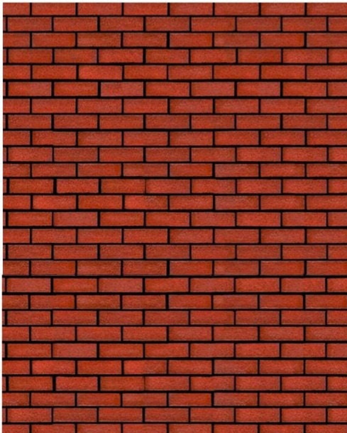 Red Brick Wallpaper A4 Instant Download PDF 12th Scale Other - Etsy