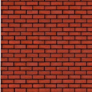 Red Brick Wallpaper A4 Instant Download PDF 12th Scale Other Scales on ...