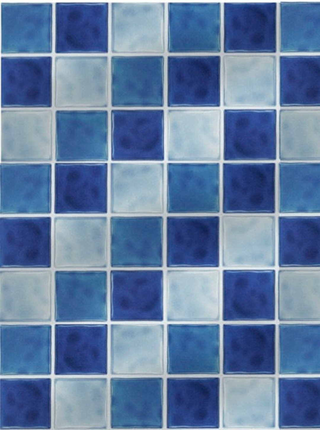 Instant Download Blue Tiles Floor / Wall Wallpaper A4 PDF Sheet 12th ...