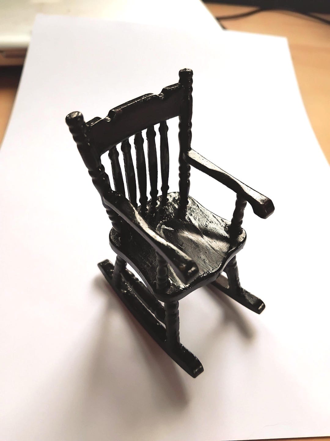Dolls House Rocking Chair in Dark Oak. 1/12th Scale - Etsy