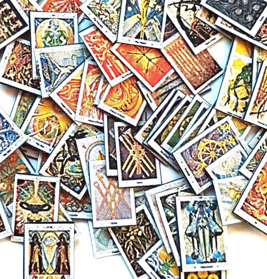 Miniature 12th Scale Tarot Card Deck, 78pc Dollhouse Accessory - Etsy