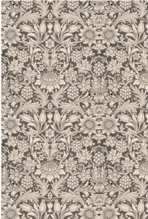 Instant Download Victorian Style Wallpaper A4 PDF Sheet 12th - Etsy