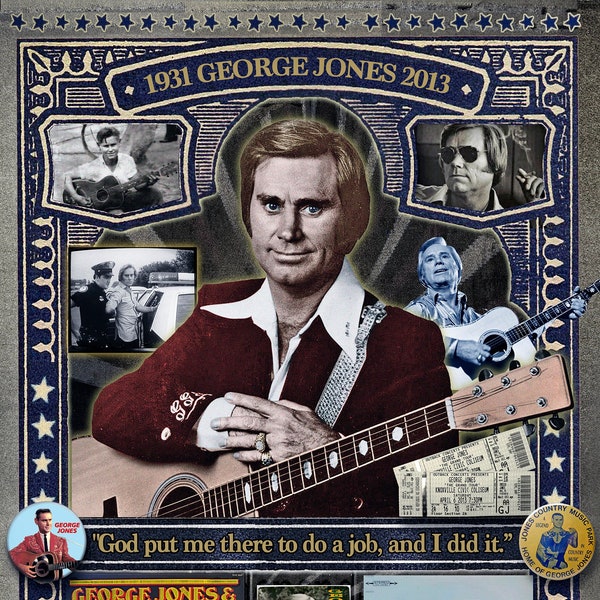 Vintage George Jones Poster - Etsy