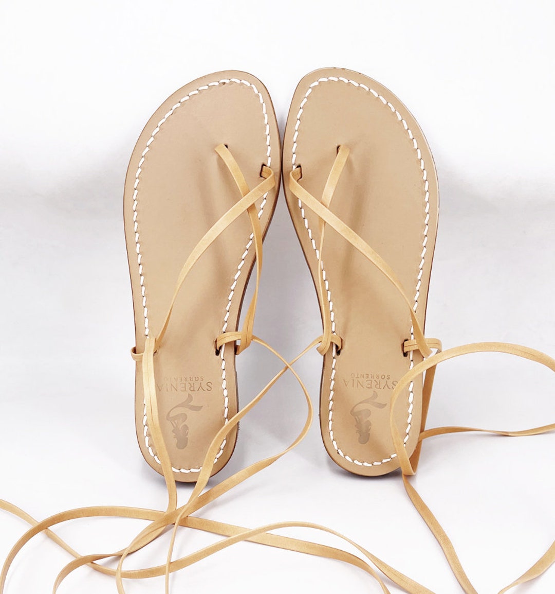 Nude Gladiators Syrenia Sandals Lace Up Italian Sandals Etsy