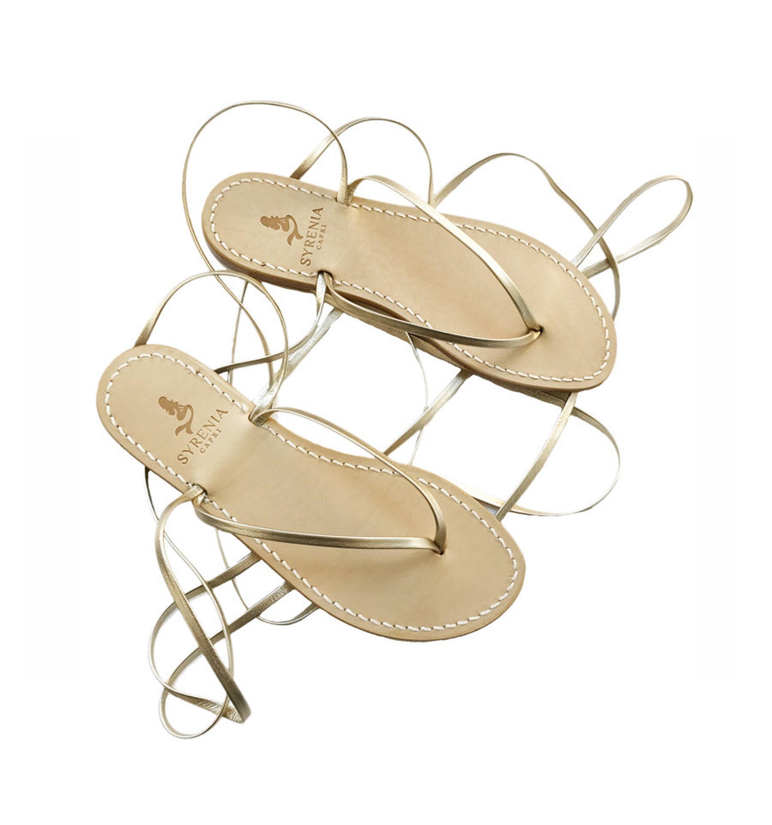 Gold Gladiators Sandals Lace up Sandals Sandali Alla - Etsy