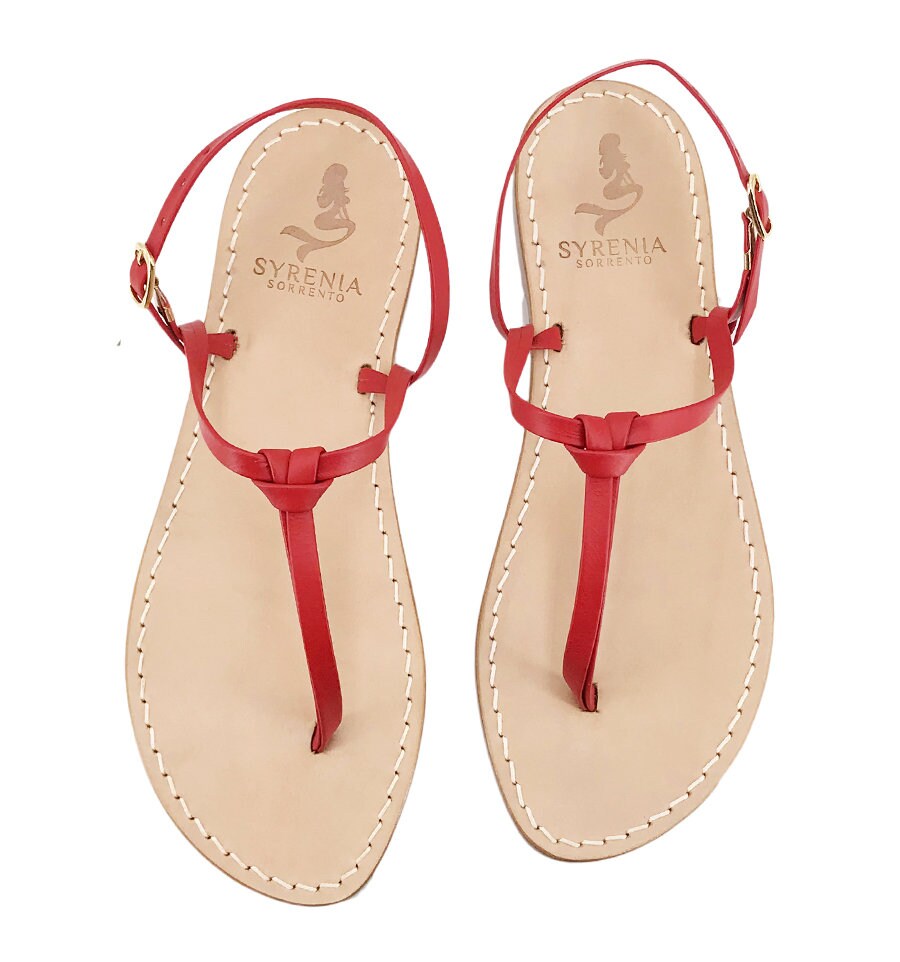 Red Capri Sandals - Custom Sandals Capri - Handmade and Customized ...
