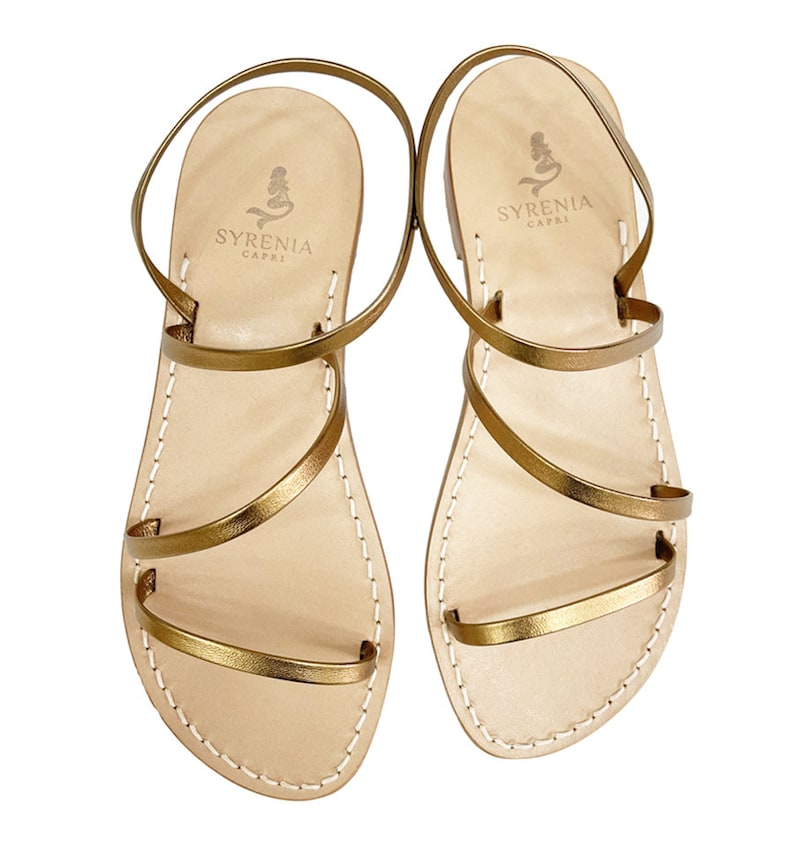 Bronze Capri Sandals - Handmade Custom Sandals Made in Italy - Bronze ...