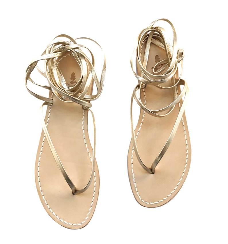 Gold Gladiators Sandals Lace up Sandals Slave Sandals - Etsy