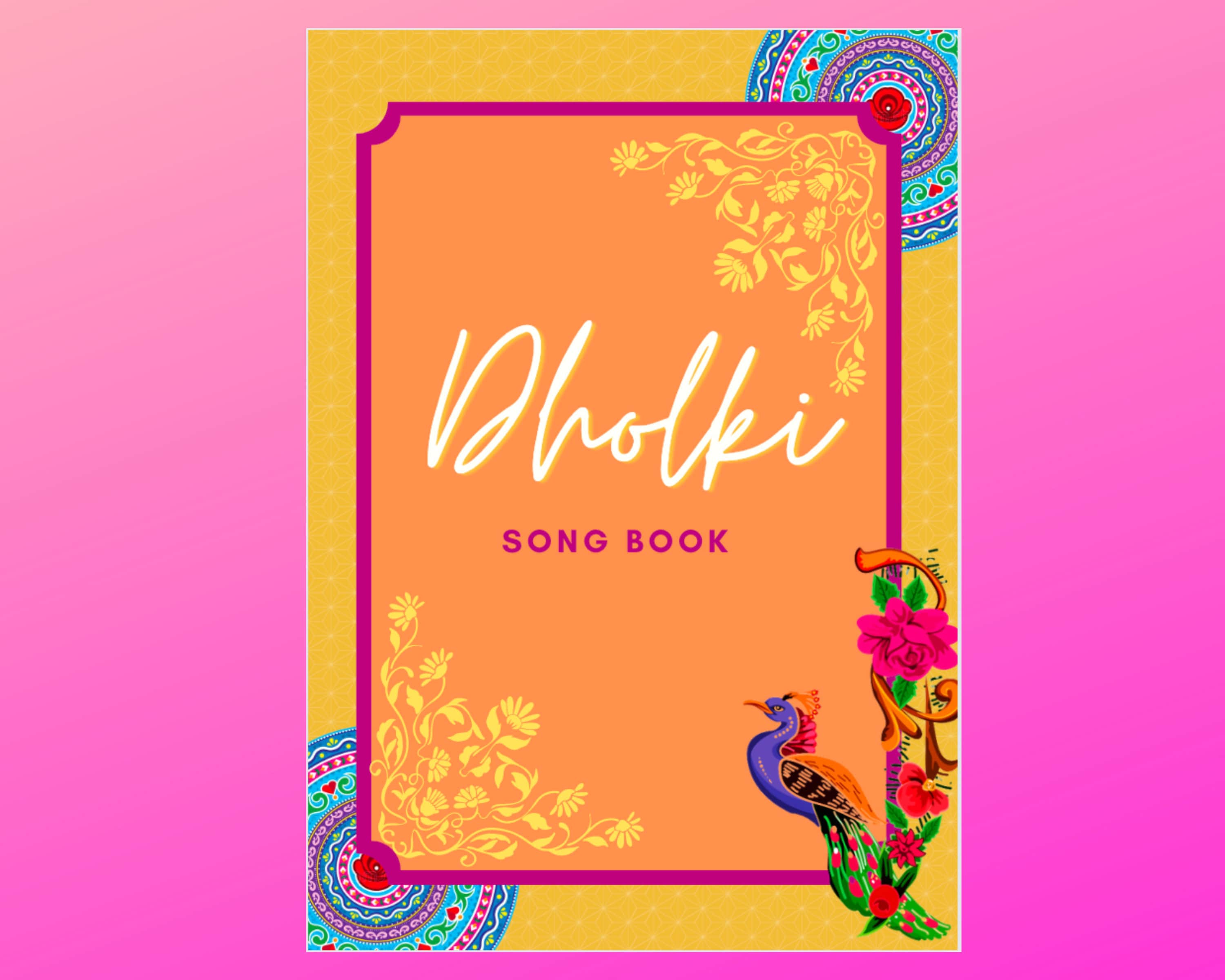 30+ Songs Custom Digital Dholki Song Book, Sangeet Songs Book, Mehndi ...