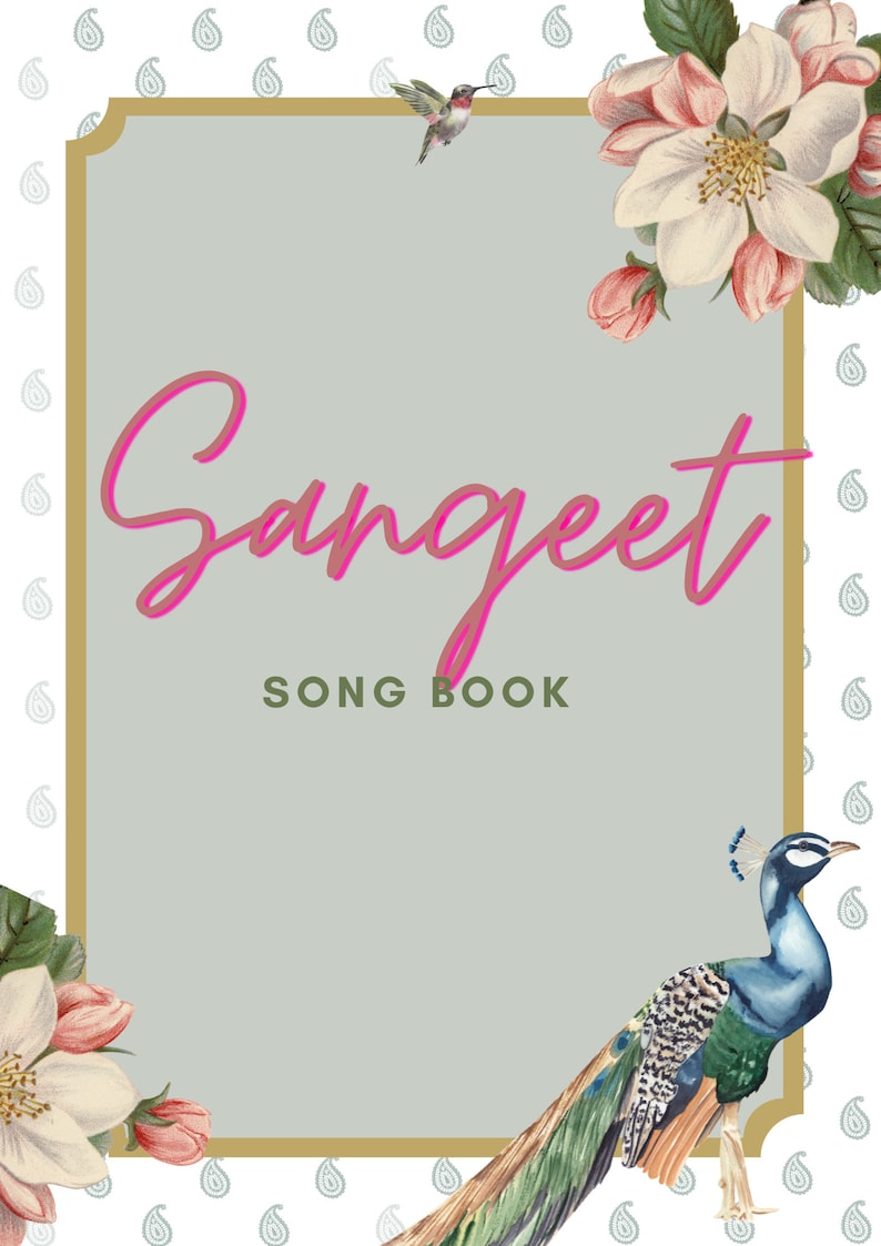 30+ Songs Custom Digital Dholki Song Book, Sangeet Songs Book, Mehndi ...