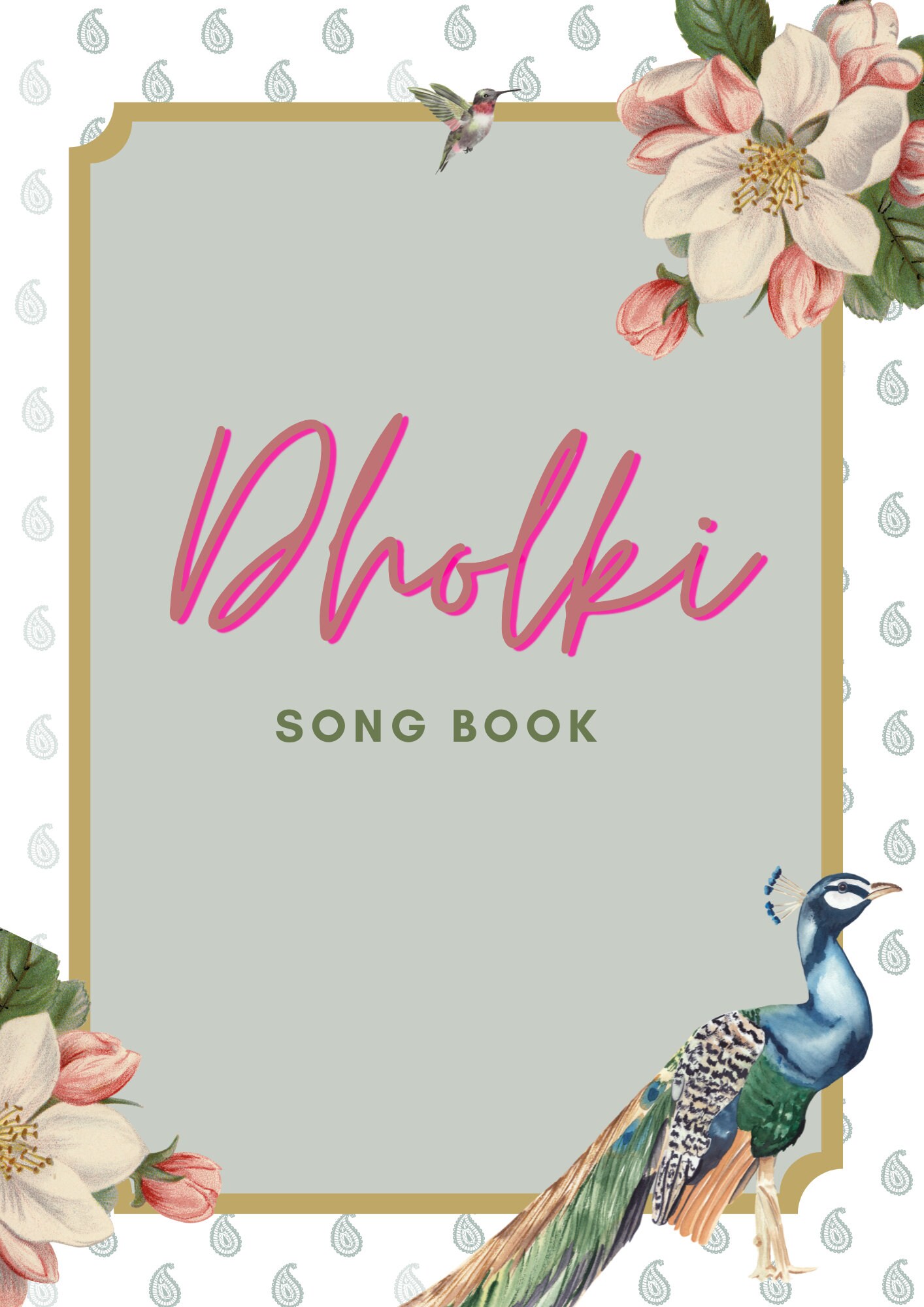 30 Songs Custom Digital Dholki Song Book, Sangeet Songs Book, Mehndi ...