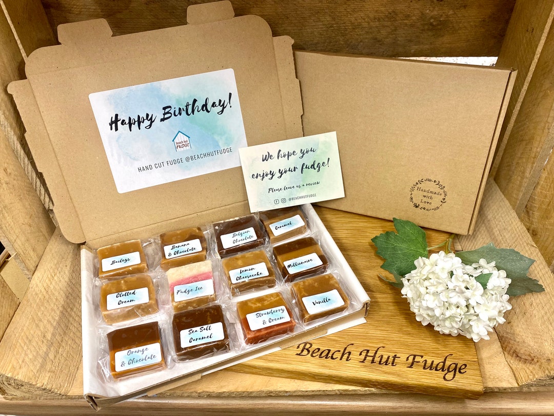 Happy Birthday Handmade Fudge Gift Box, Free Personalised Message - Etsy UK