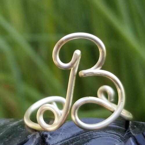 Initial b Wire Wrapped Ring - Etsy