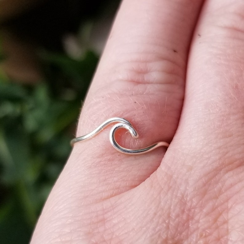 Wave Ring Ocean Wave Ring Adjustable Ring Handmade Wire - Etsy