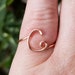 Initial Ring C Dainty Adjustable Wire Wrapped Ring Show - Etsy
