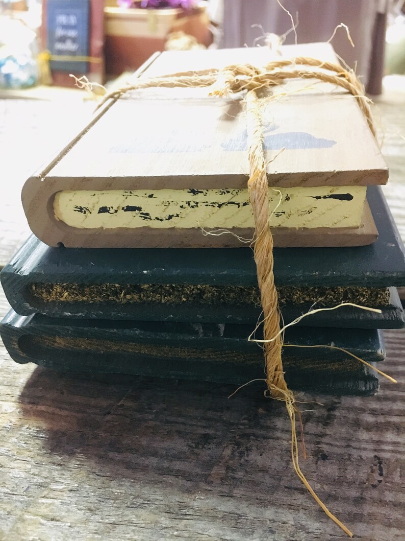 Wooden Books - Etsy