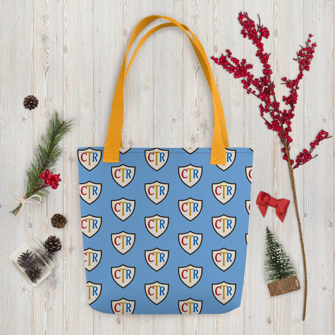 Blue CTR Shield Print LDS Tote Bag – Gift for Primary Teacher, Nursery ...