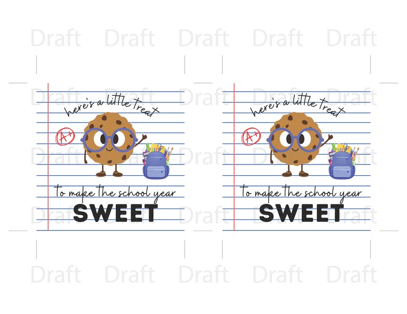 First Day of School Printable Tag Download Classroom Treat Tag Cookie ...