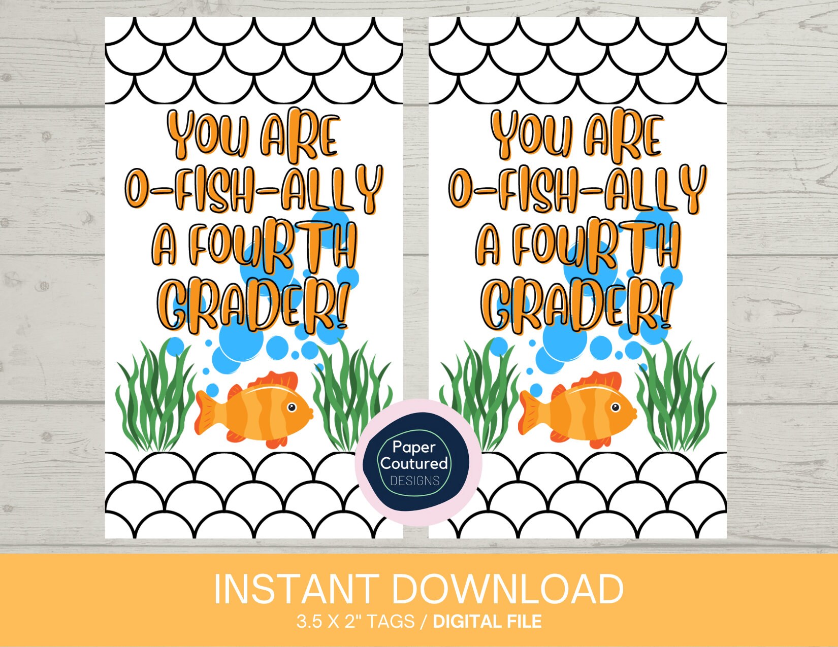 First Day of School Printable Tag Download Classroom Treat Tag Goldfish ...