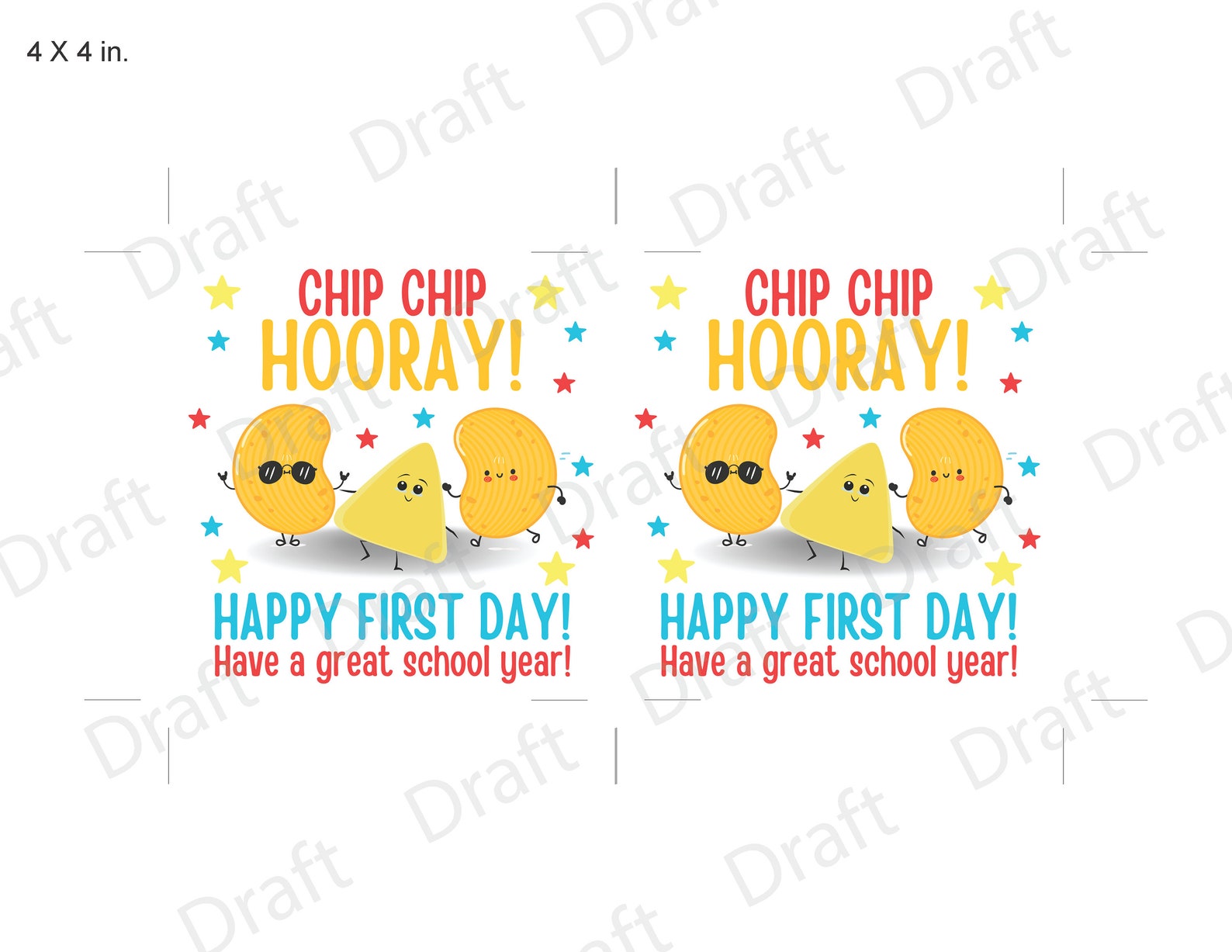 First Day of School Printable Tag Download Classroom Treat Tag Chips ...