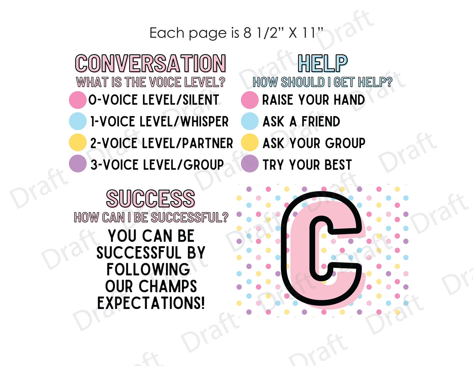 CHAMPS Posters | Behavior Management | Classroom Expectations ...