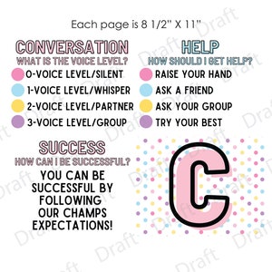CHAMPS Posters | Behavior Management | Classroom Expectations ...