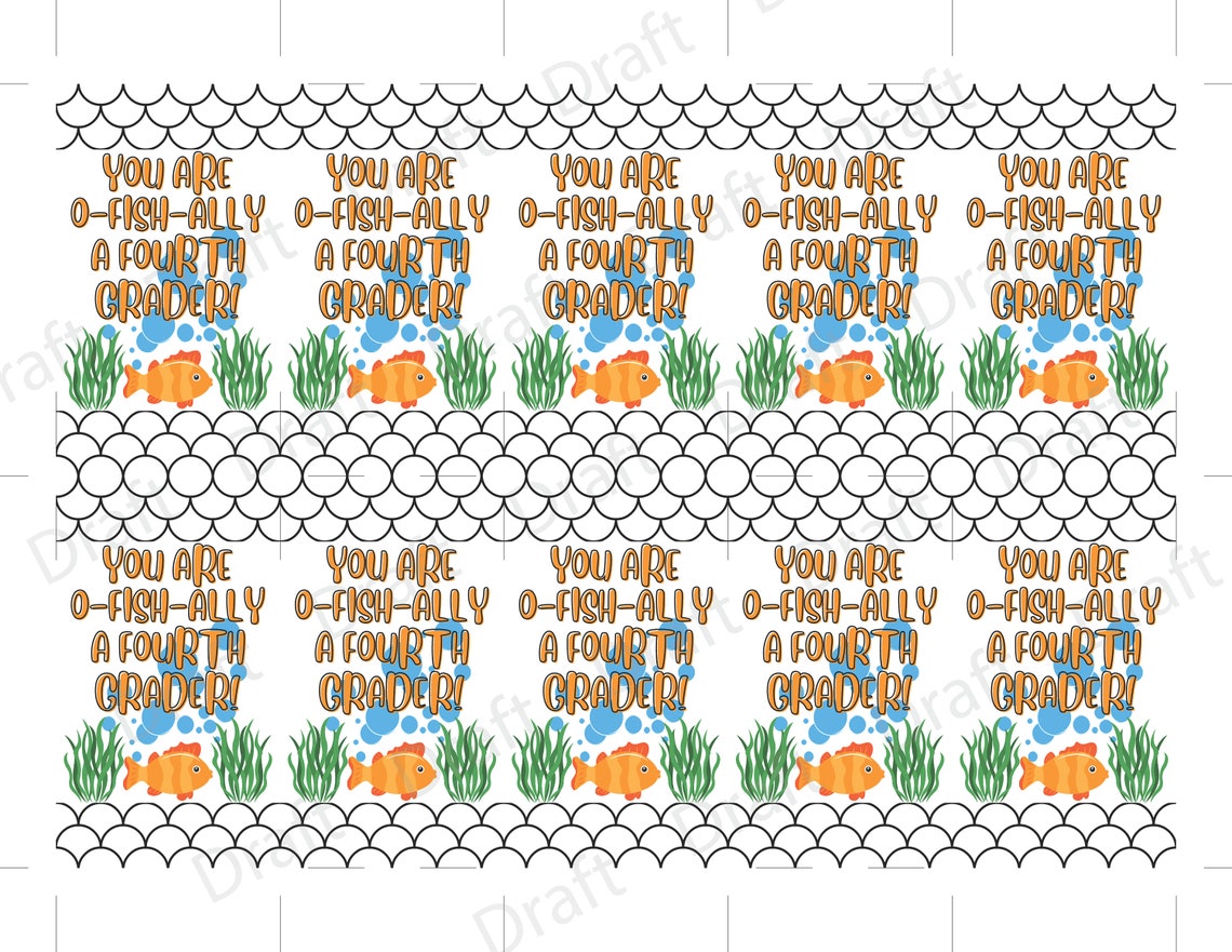 First Day of School Printable Tag Download Classroom Treat Tag Goldfish ...