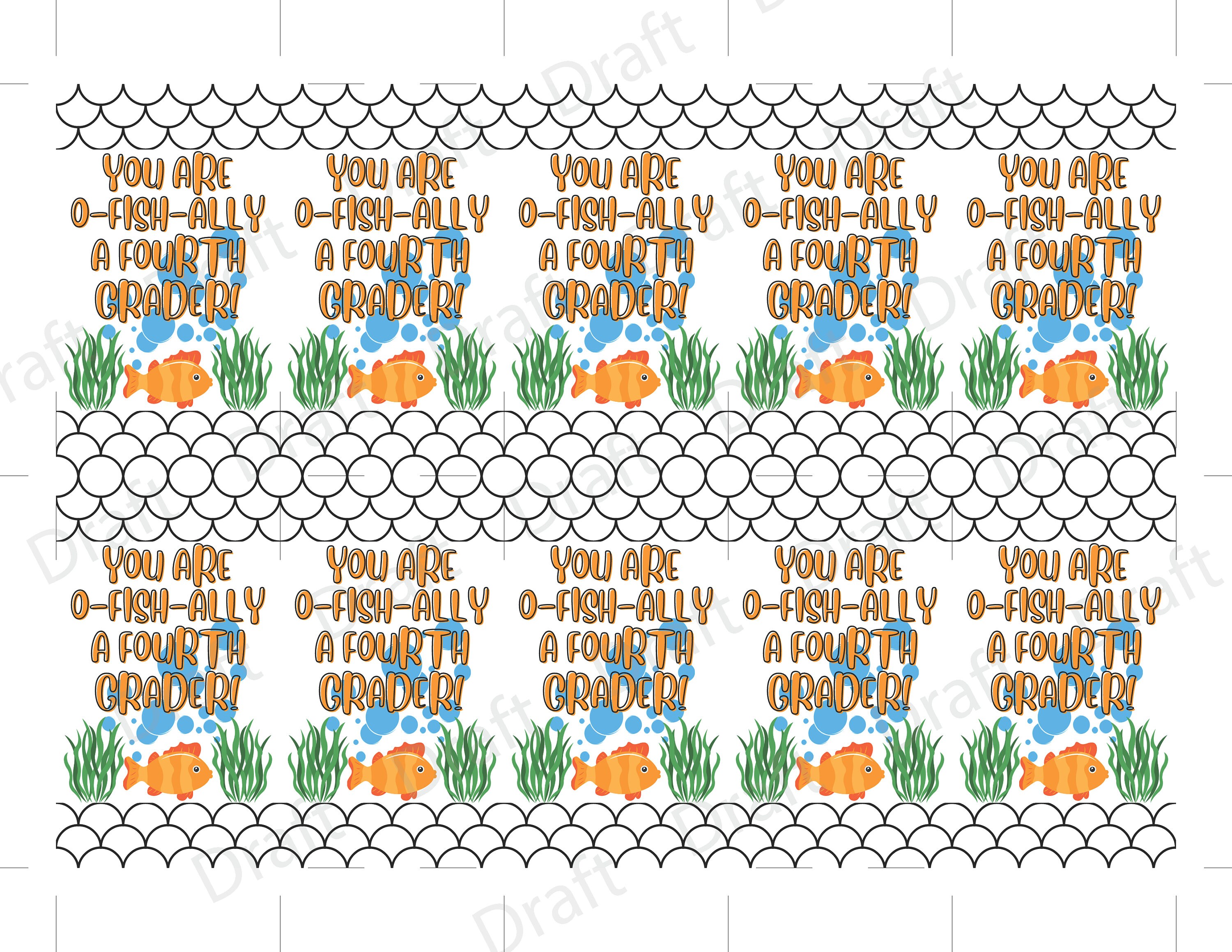 First Day of School Printable Tag Download Classroom Treat Tag Goldfish ...