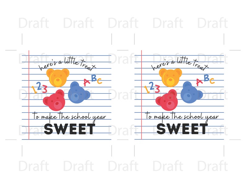 First Day of School Printable Tag Download Classroom Treat Tag Gummy ...