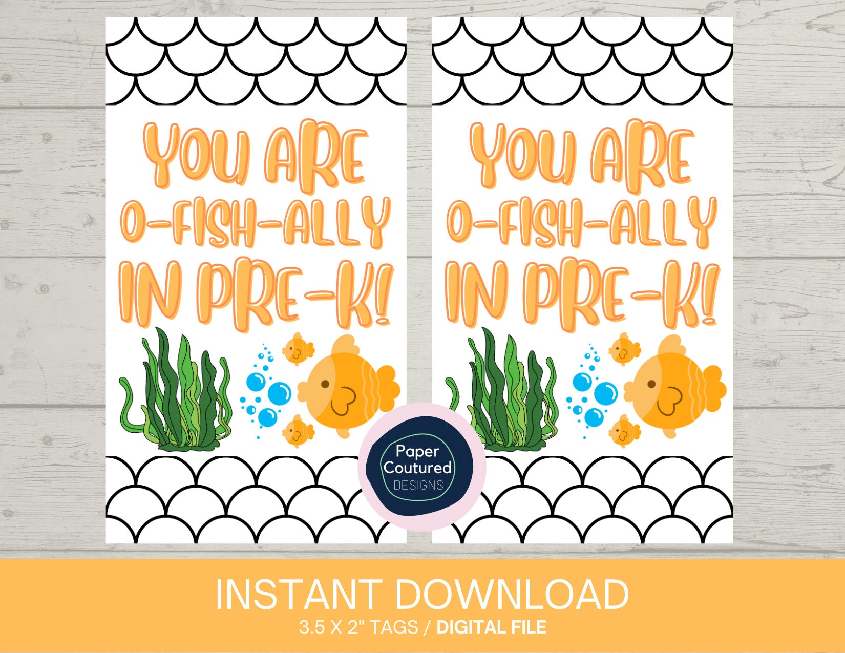 You Are O-fish-ally in Pre-k Tag - Etsy