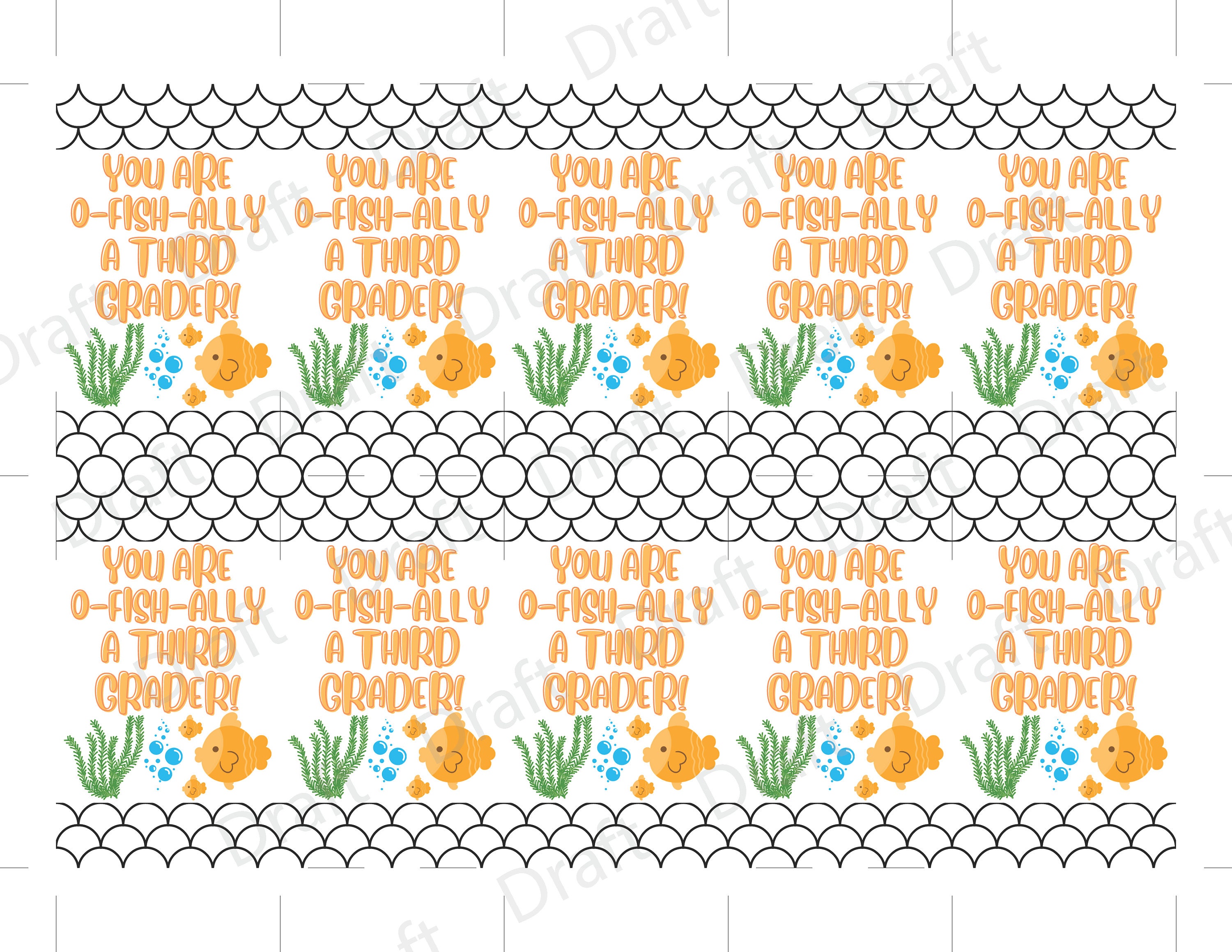 First Day of School Printable Tag Download Classroom Treat Tag Goldfish ...